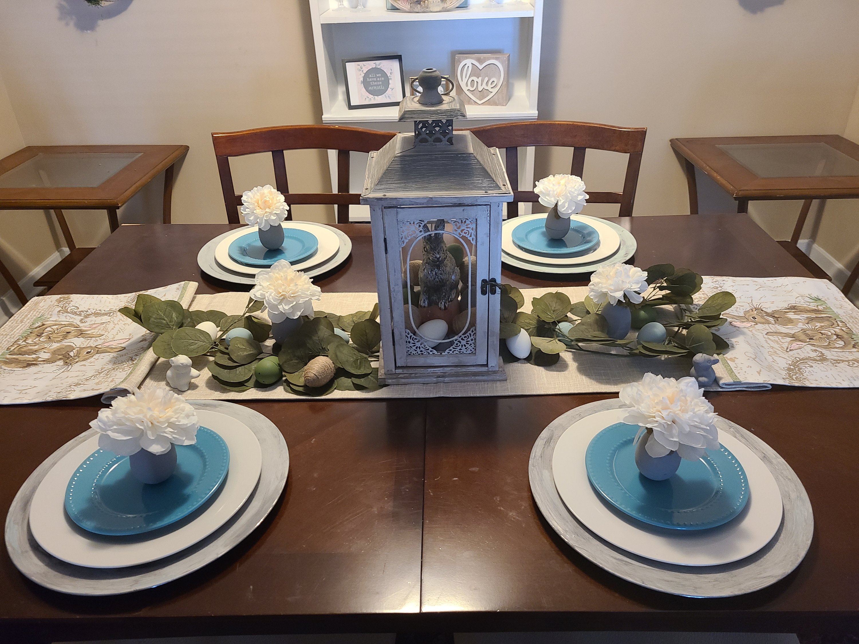 Easter Tablescape - Life as a LEO Wife - Seasonal Decor