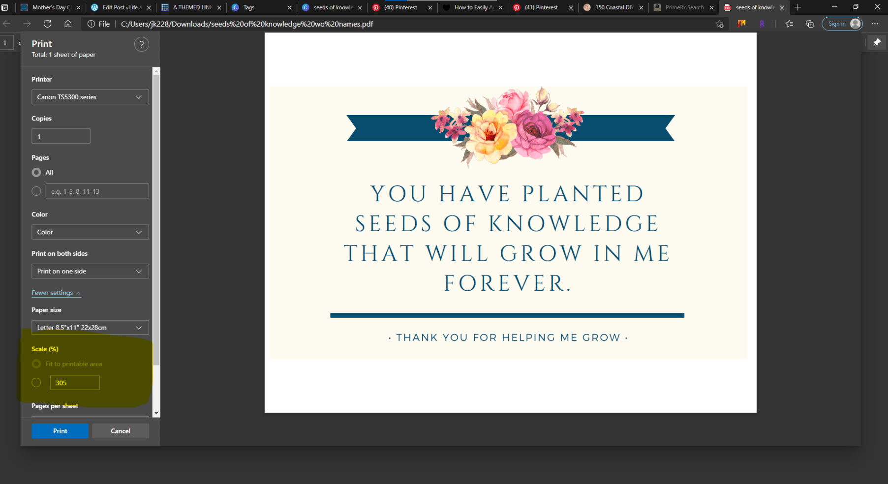 End of the Year Teacher's Gift with Free Printable - Life as a LEO Wife