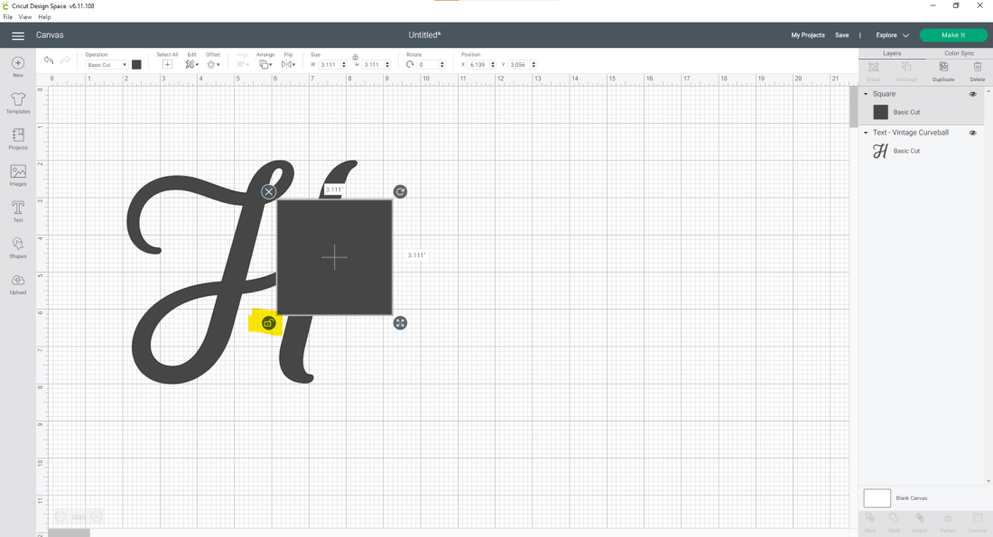 Split Letter Monogram Cricut Tutorial - Life as a LEO Wife