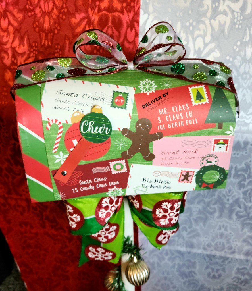 Dollar Tree Christmas Mailbox to Santa Tutorial - Life as a LEO Wife