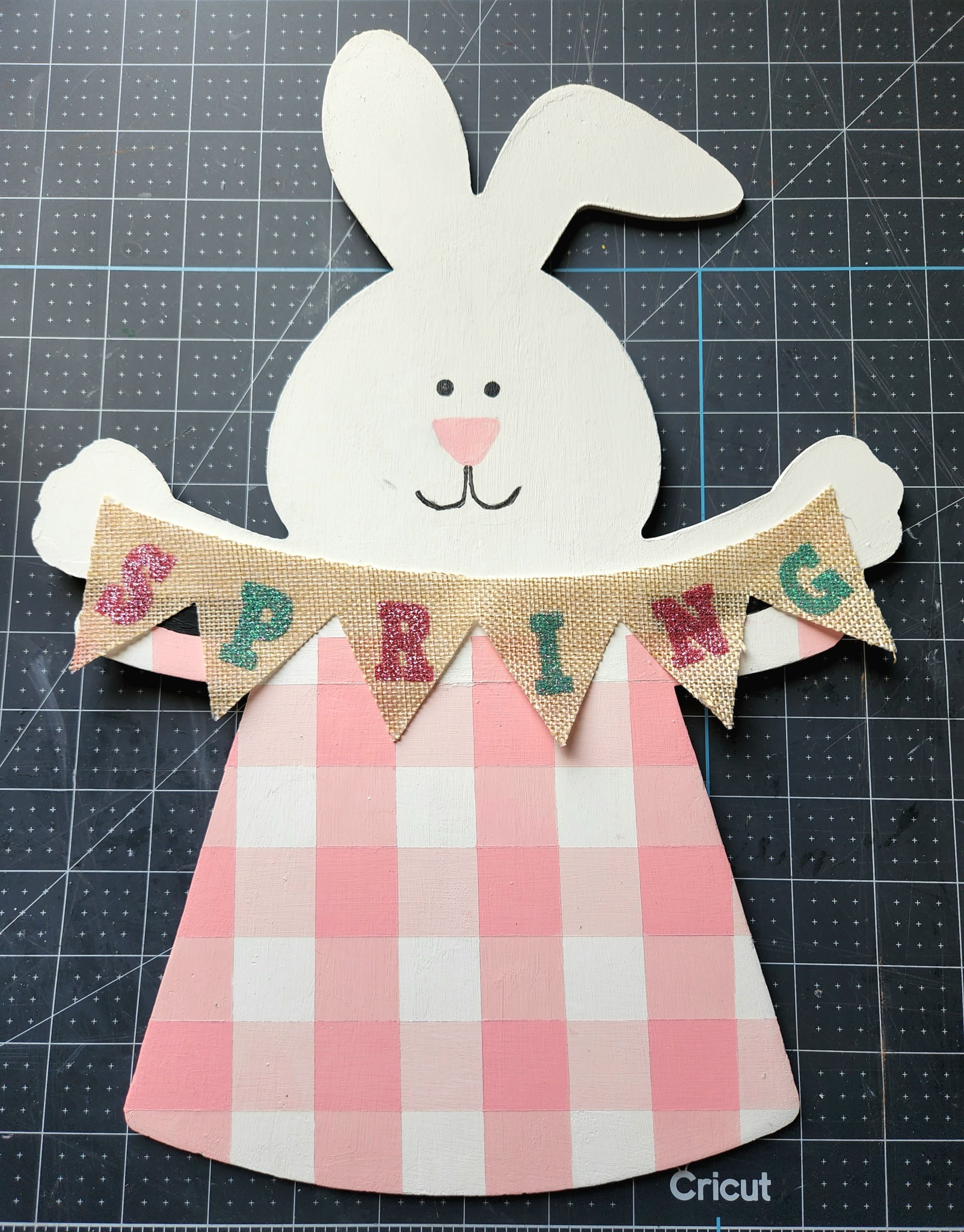 Buffalo Check Bunny Centerpiece - Life as a LEO Wife