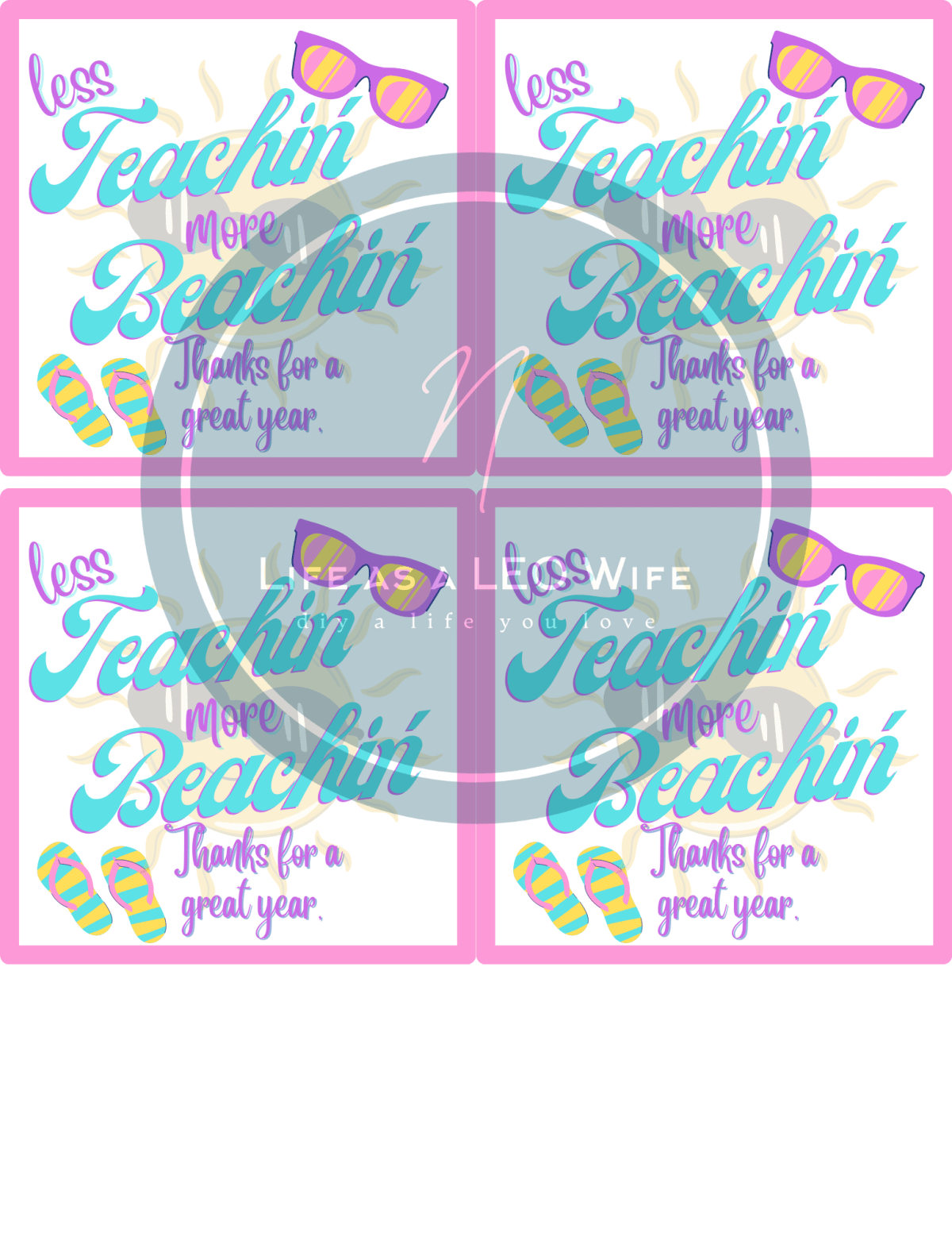 Summer is Here! Adorable Summer Starter Teacher or Student Gift Idea w ...