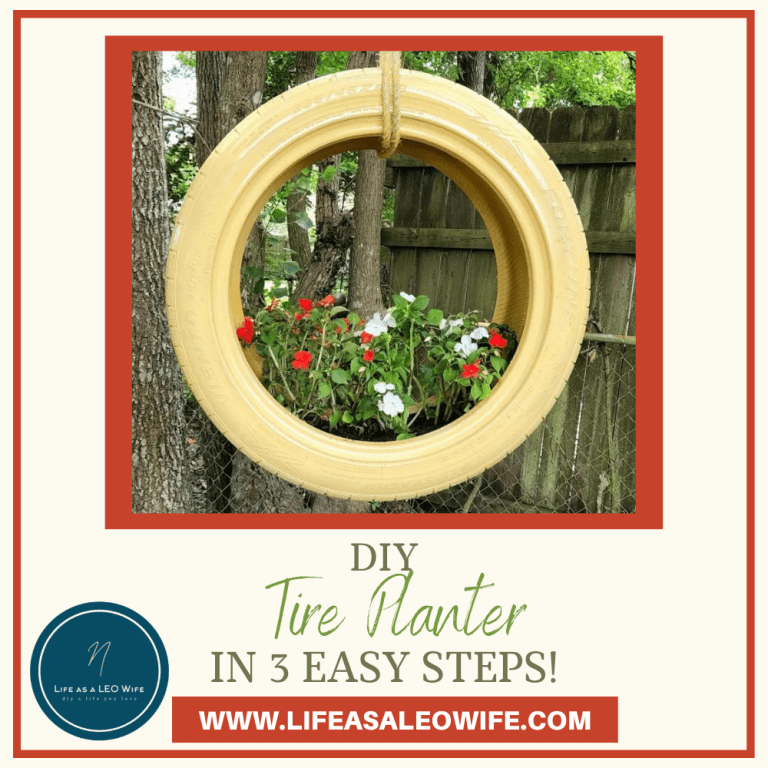 DIY Tire Planter: How to make one in 3 easy steps!