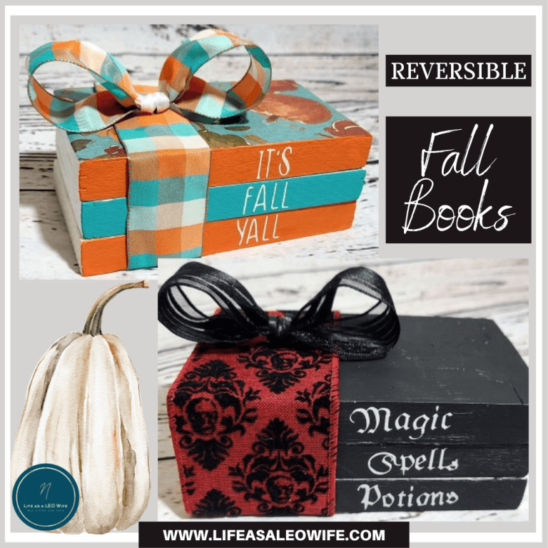 Reversible Faux Books Tutorial - Life as a LEO Wife