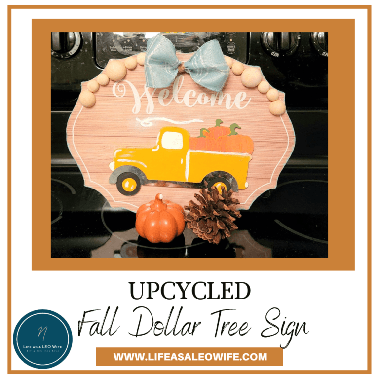 Fall Dollar Tree Sign Upcycle - Life as a LEO Wife