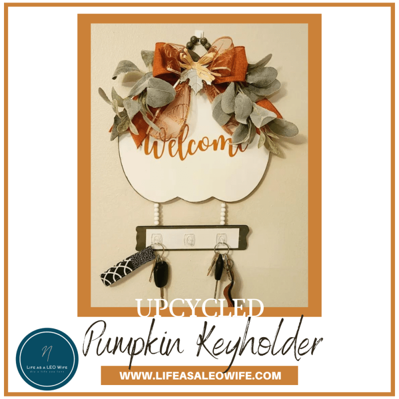Fall Keyholder: Dollar Tree Farmhouse Beaded Pumpkin Upcycle
