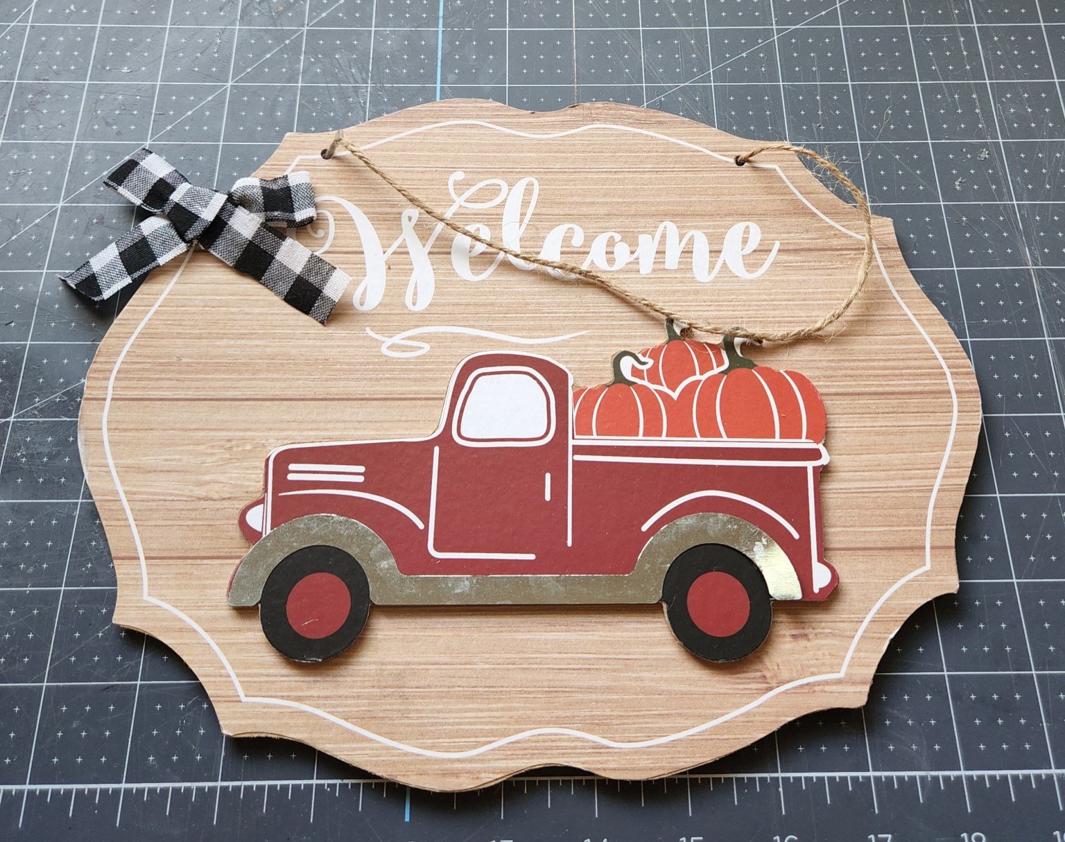 Fall Dollar Tree Sign Upcycle - Life as a LEO Wife