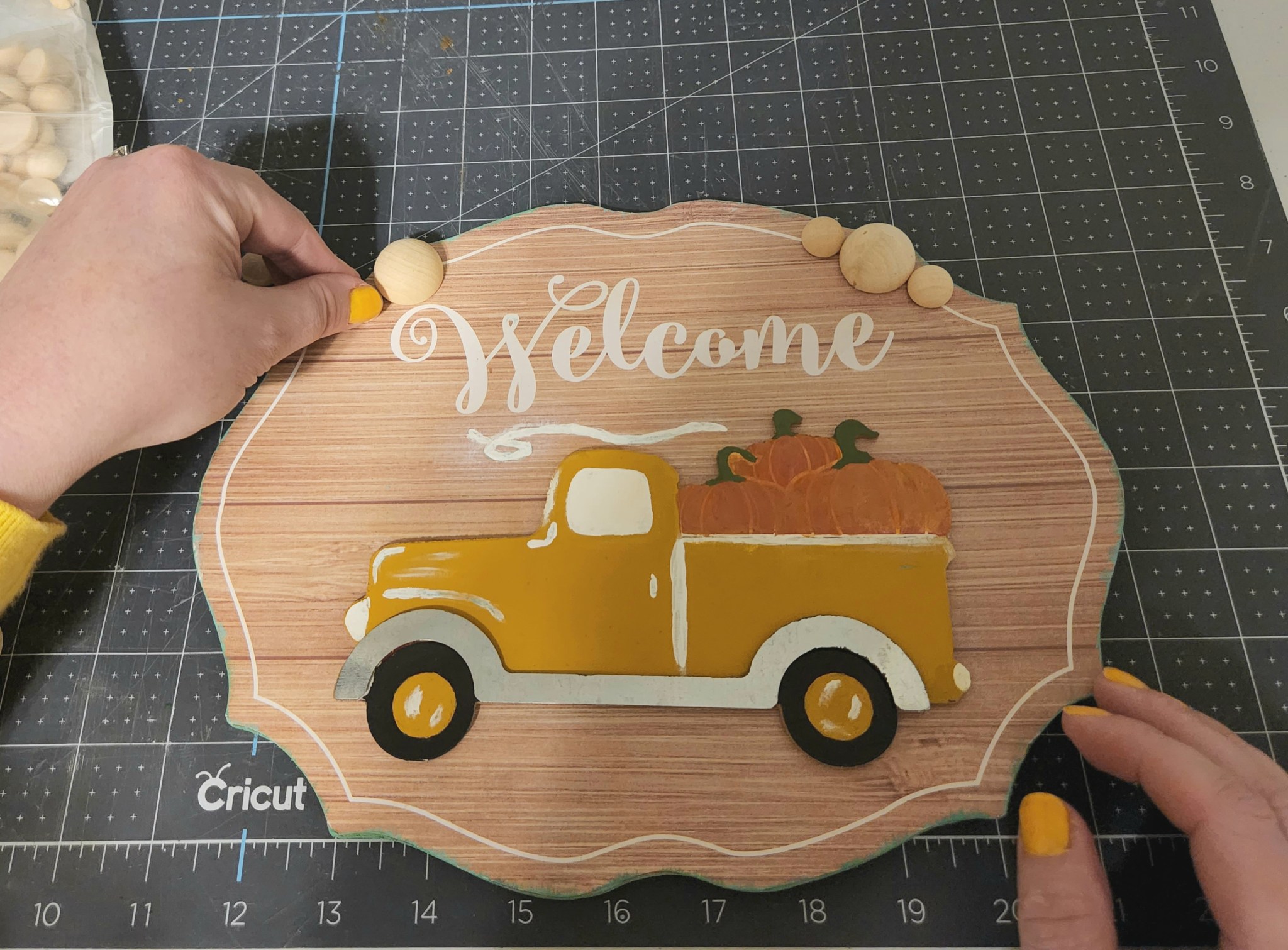 Fall Dollar Tree Sign Upcycle - Life as a LEO Wife