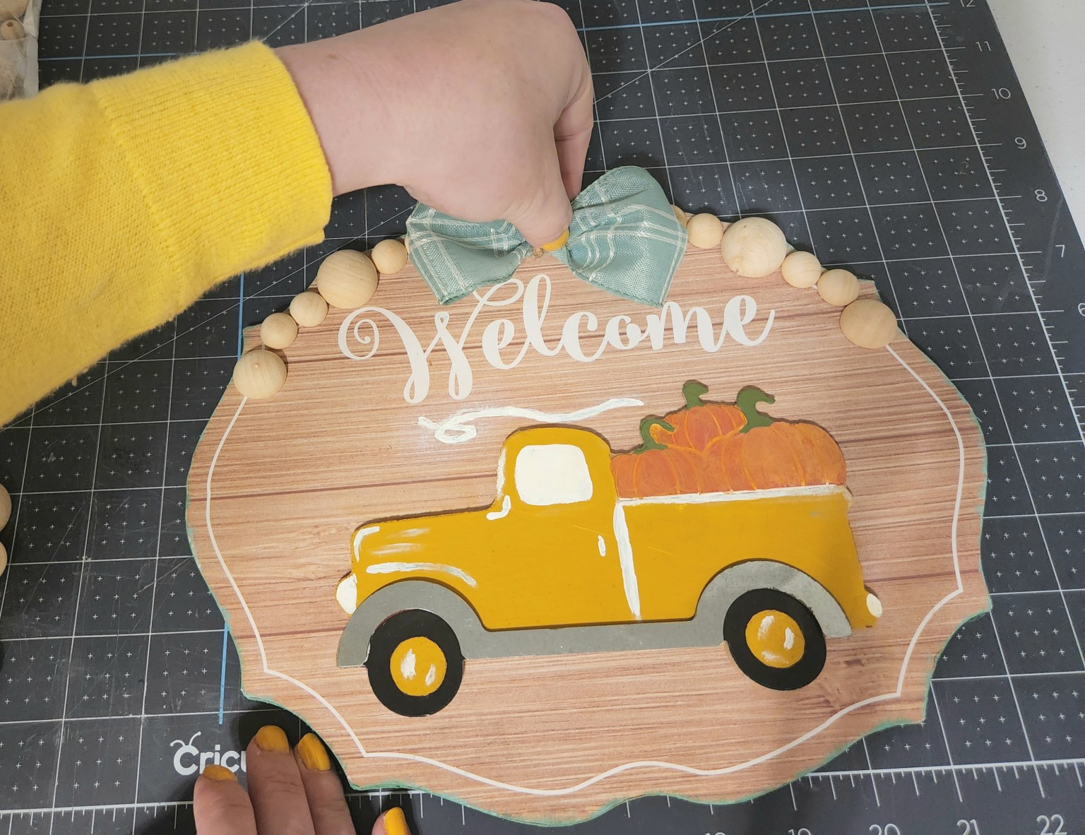Fall Dollar Tree Sign Upcycle - Life as a LEO Wife