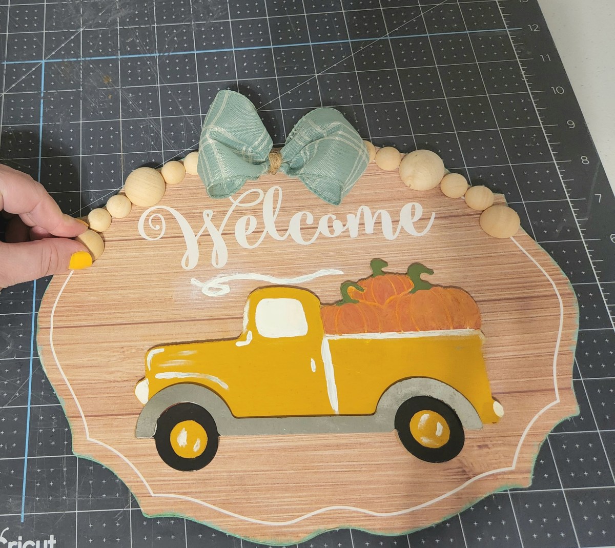 Fall Dollar Tree Sign Upcycle - Life as a LEO Wife