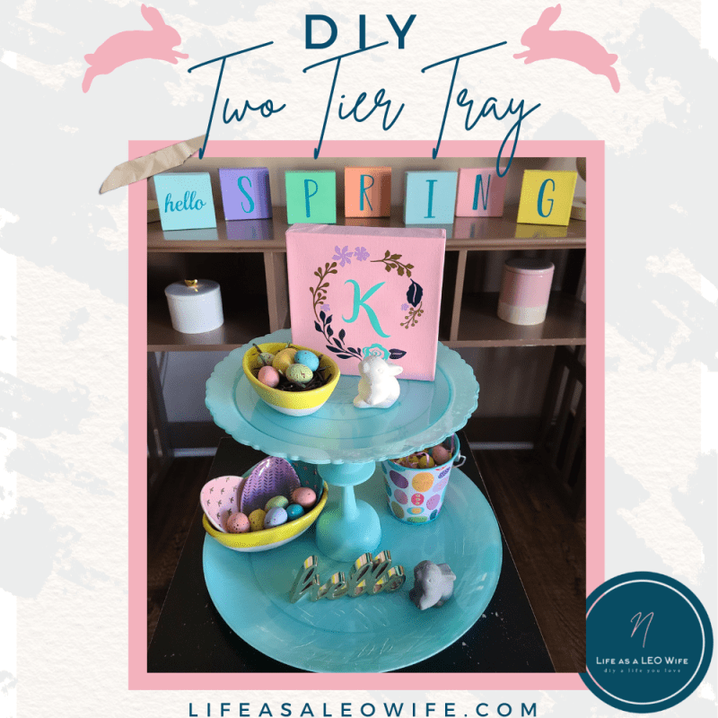DIY Two-tier Tray for $3 - Life as a LEO Wife