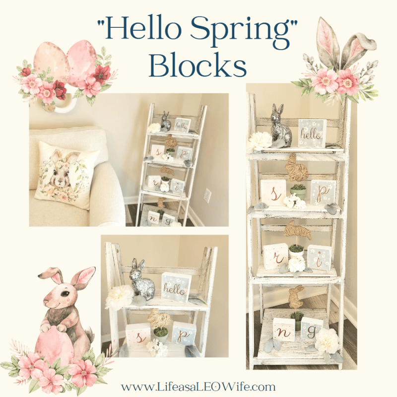 Beautiful Farmhouse Style Spring Decor Blocks - Life as a LEO Wife