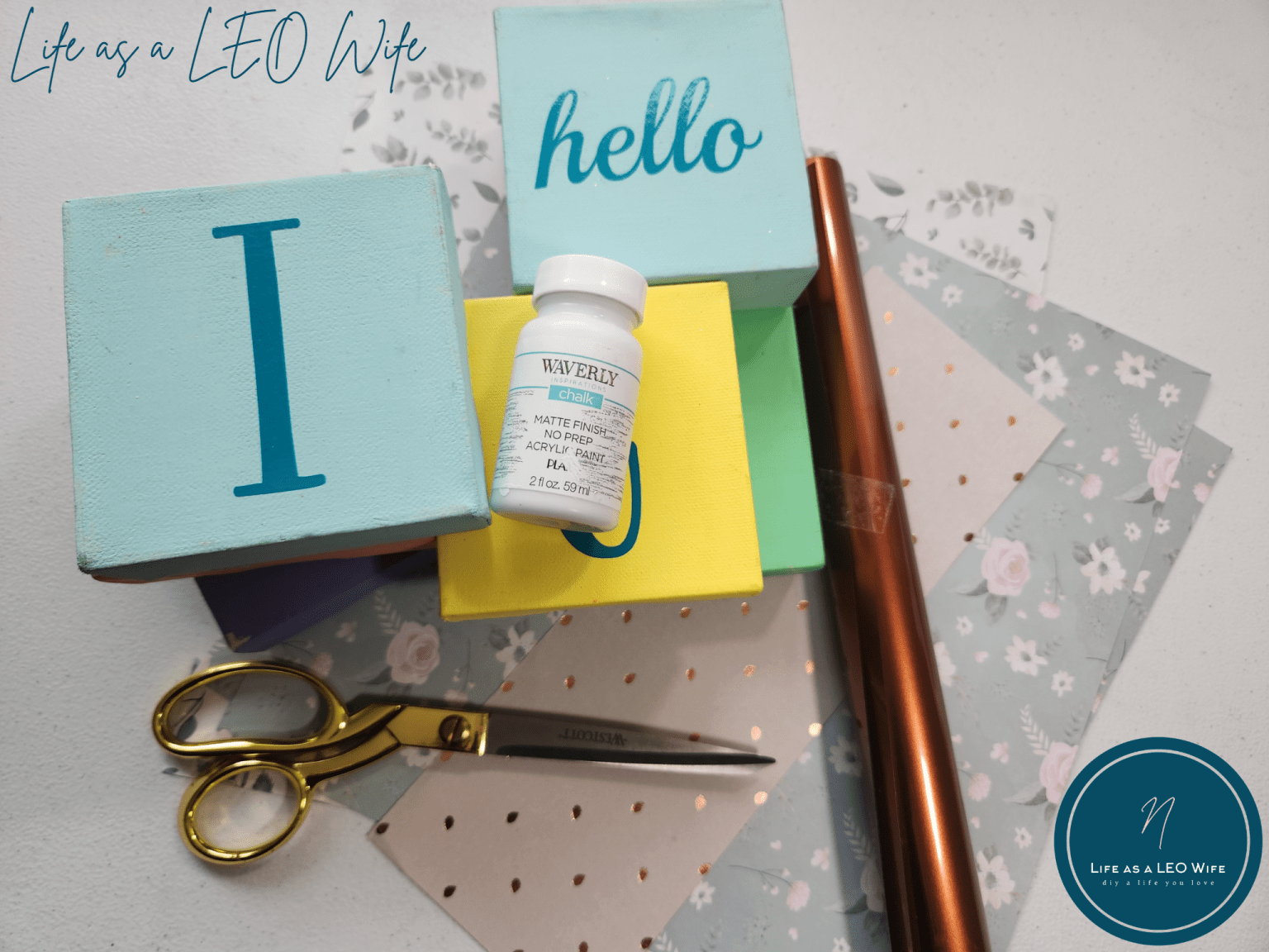 Beautiful Farmhouse Style Spring Decor Blocks - Life as a LEO Wife