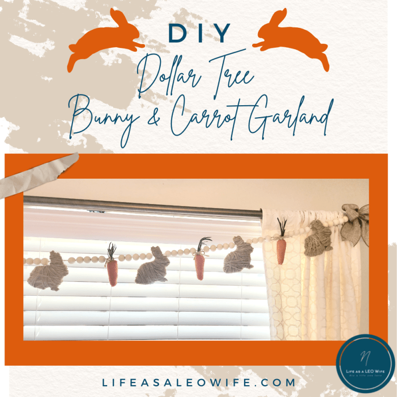 Adorable DIY Spring Garland with Dollar Tree Supplies - Life as a LEO Wife