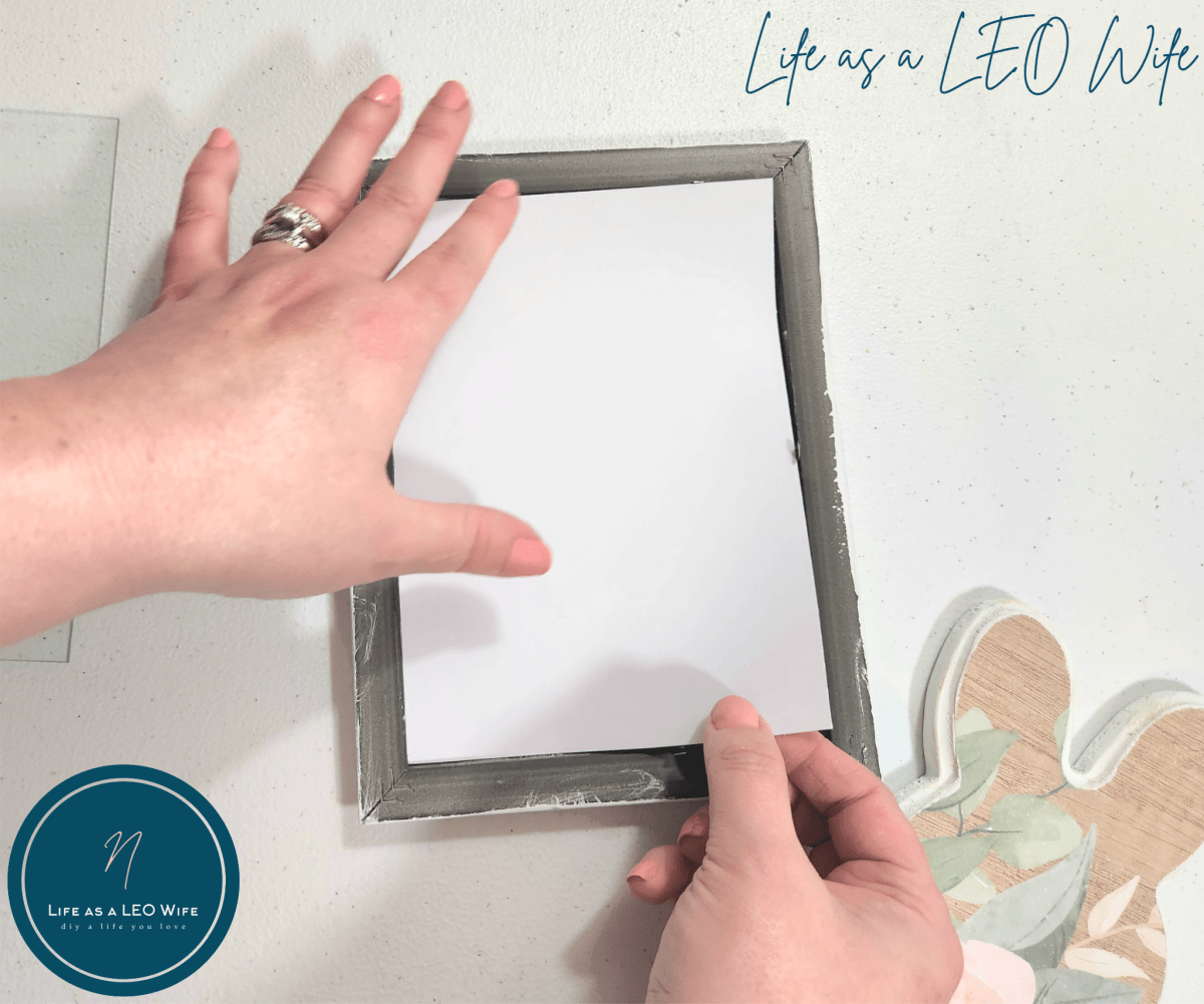 Easy Farmhouse Style Framed Bunny & Easter Egg - Life as a LEO Wife