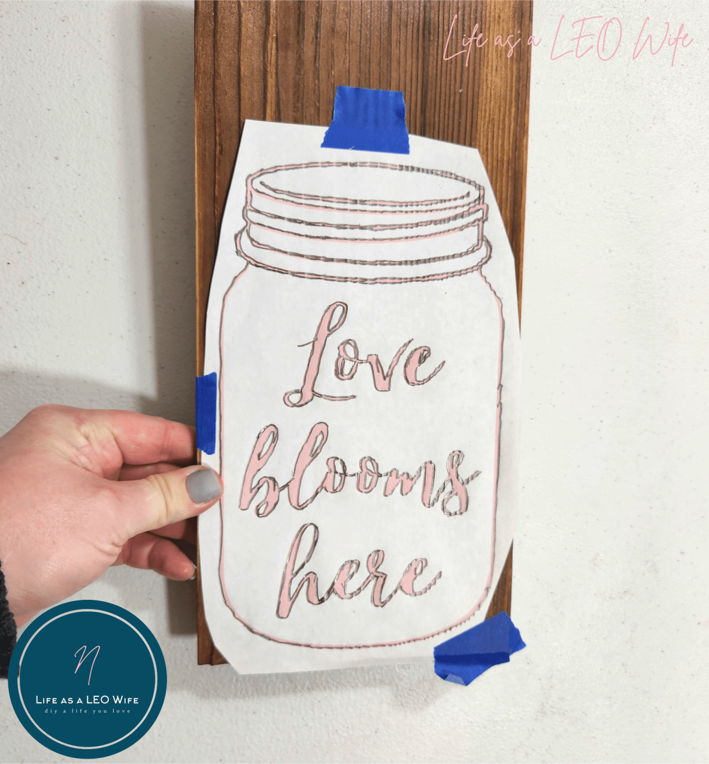 DIY Mason Jar Sign for Mother's Day Gift: No Cricut Required!