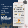 Free E-Vite or Printable Backyard Campout Birthday Invitation ...