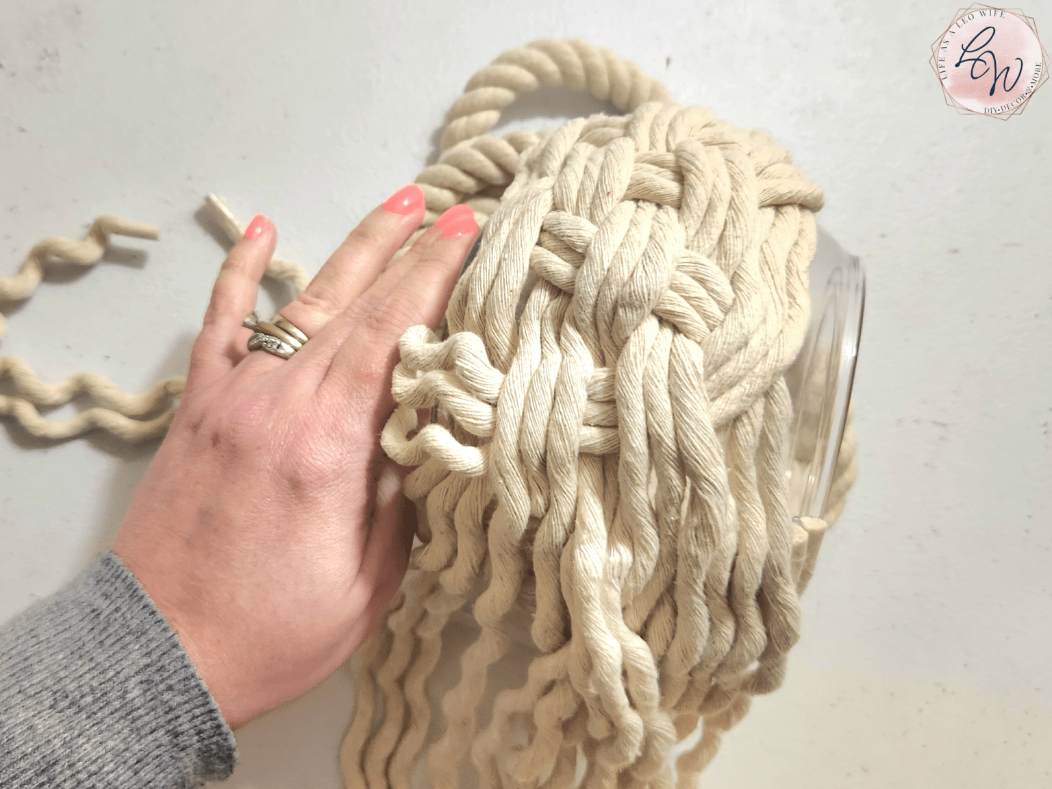 DIY Dollar Tree Knotted Rope Vase: $60 High-End Dupe for $2