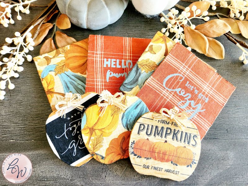 DIY Fall Coasters: High-End Dollar Tree Pumpkin Coaster Set