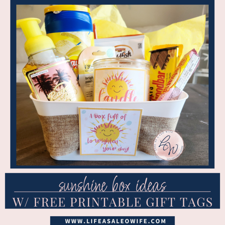 Box Full of Sunshine Idea with Free Printables - Life as a LEO Wife