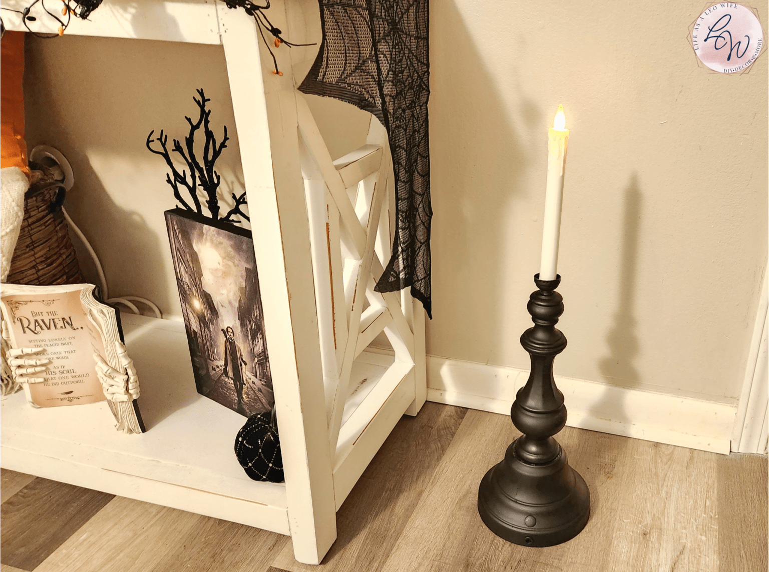 Thrifted Lamp to Large Candlestick Holder - Life as a LEO Wife