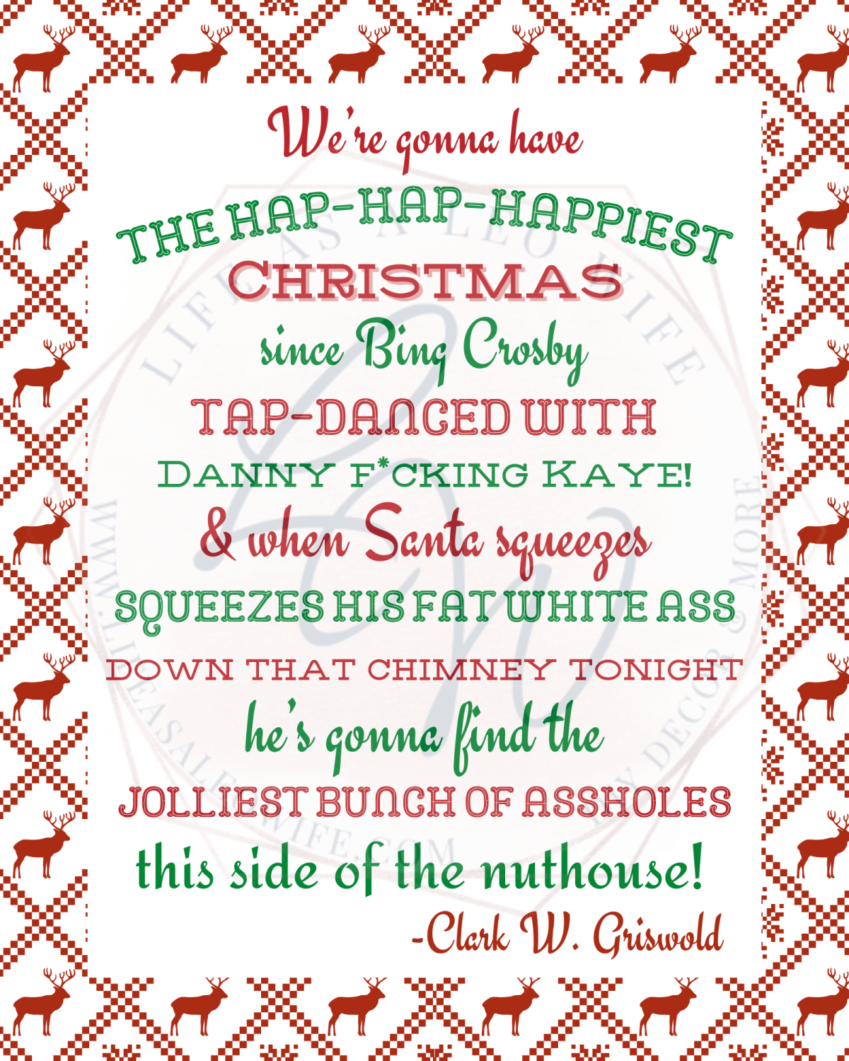 3rd Annual Christmas Family Movie Night/Party Printable Set: National ...