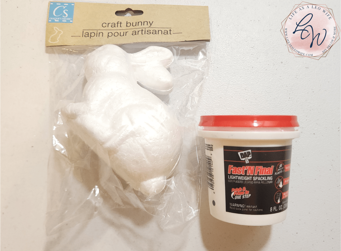 Faux Concrete Bunny from a Styrofoam Bunny - Life as a LEO Wife
